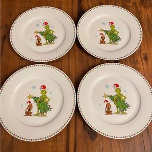 Dr. Seuss | Dining | Dr Seuss The Grinch Set 4 Dinner Plates | Poshmark